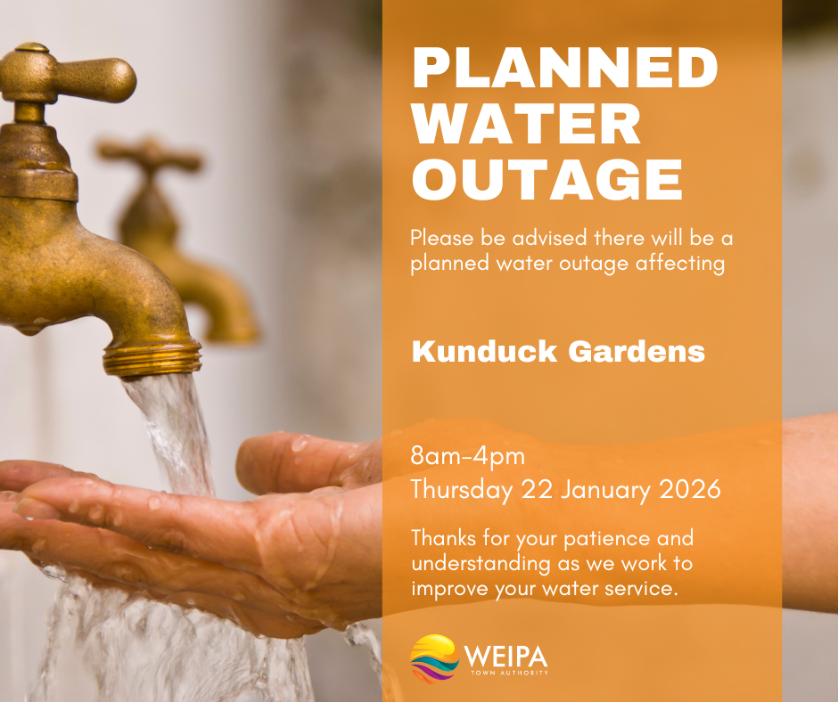 Planned Water Outage | Weipa Town Authority